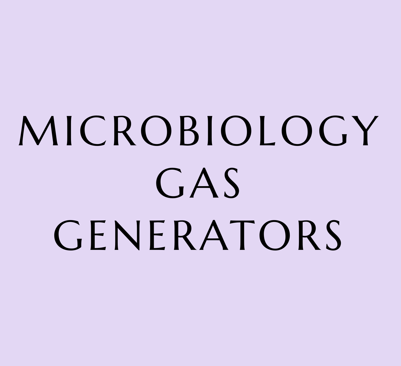 Microbiology Gas Generators - RTA